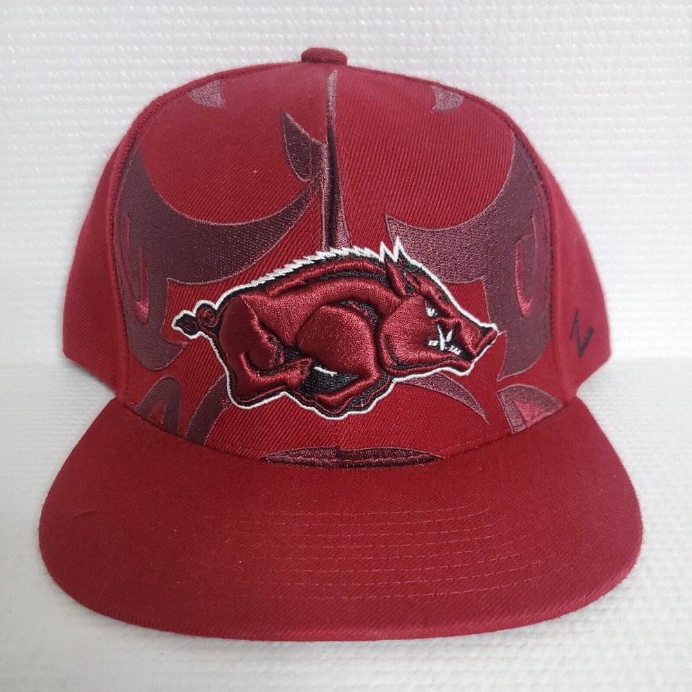 Rare Vtg 90s Arkansas Razorbacks Zephyr Snapback Hat … - Gem